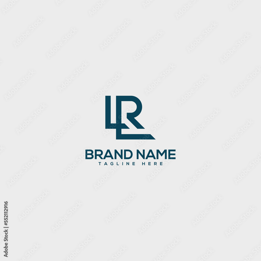 Alphabet LR, RL, L, R letter logo design template vector illustration ...