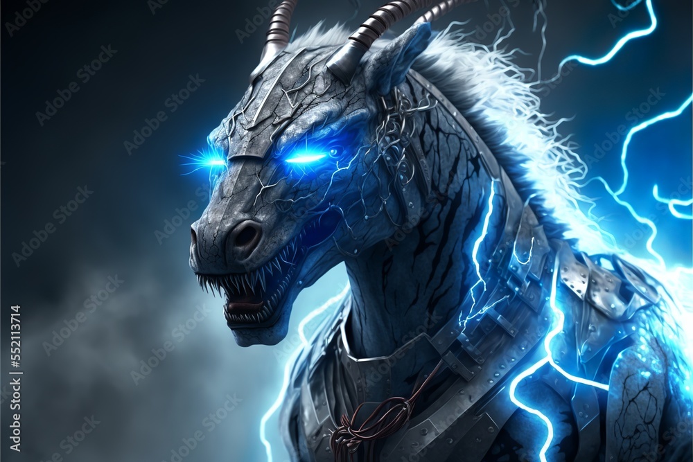 Robot beast animals with electric power Stock Illustration | Adobe Stock