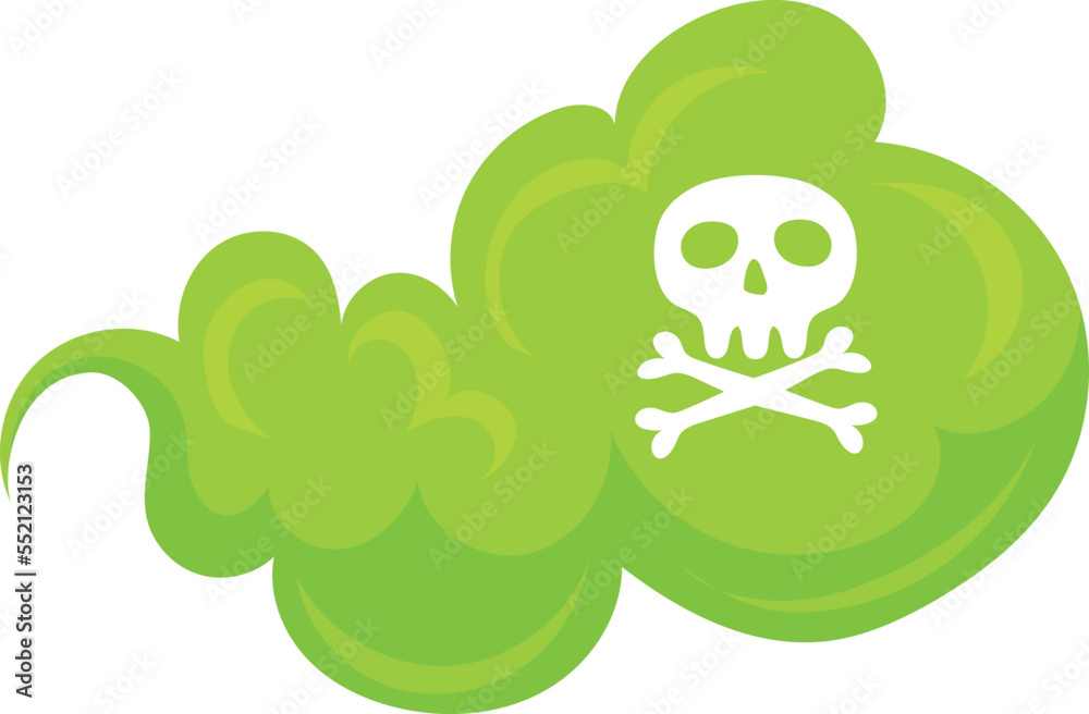 Poster Toxic green smoke with deadly skull. Poison cloud – Wall Art ...