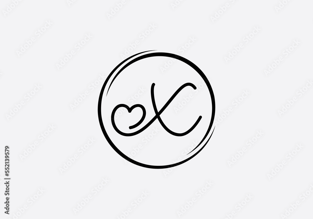 Love font circle sign. love logo design and heart font design letters ...