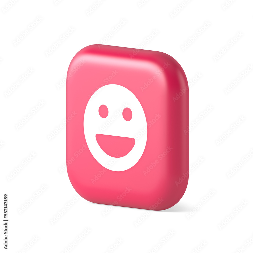 Smiley emoticon comic face emoji button laughing social network ...