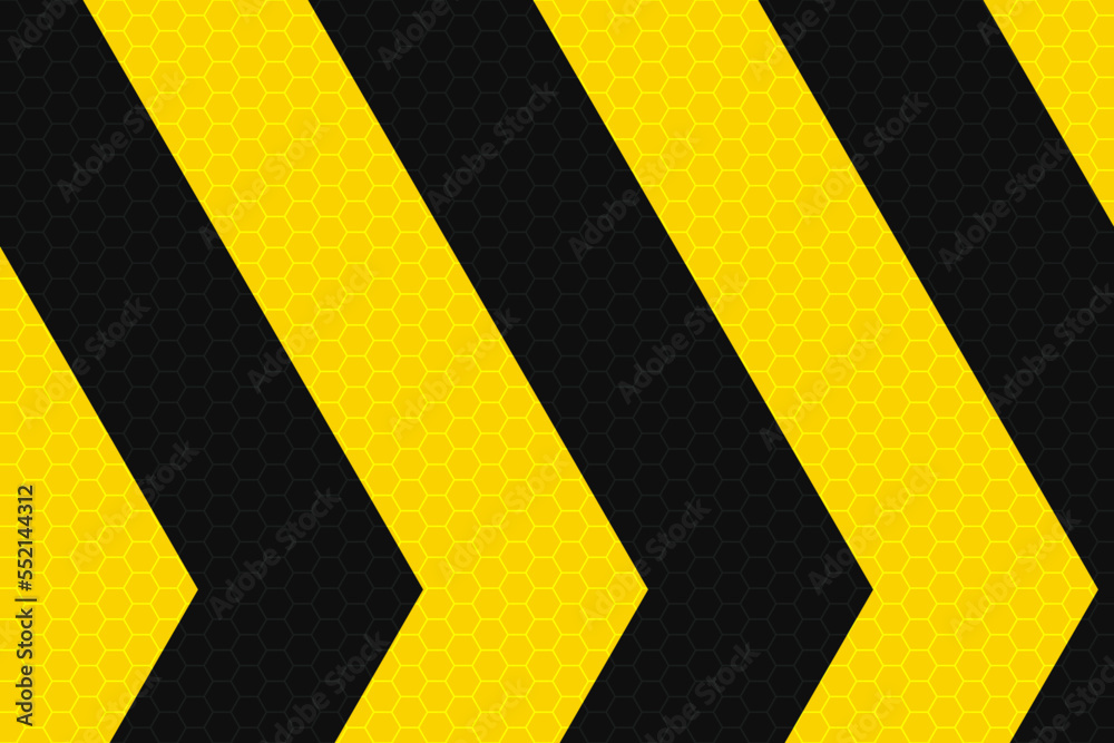 Yellow and black arrows, Yaellow light, background, black, techno ...