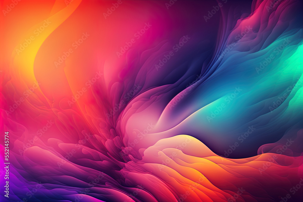 Abstract gradient wallpaper with a vivid spectrum of colors Generative ...