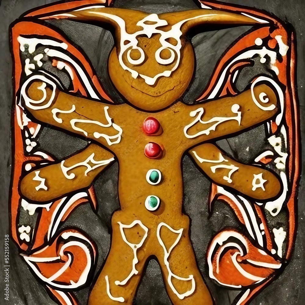 Gingerbread Vitruvian Man - Cookie art in style of Leonardo da Vinci ...