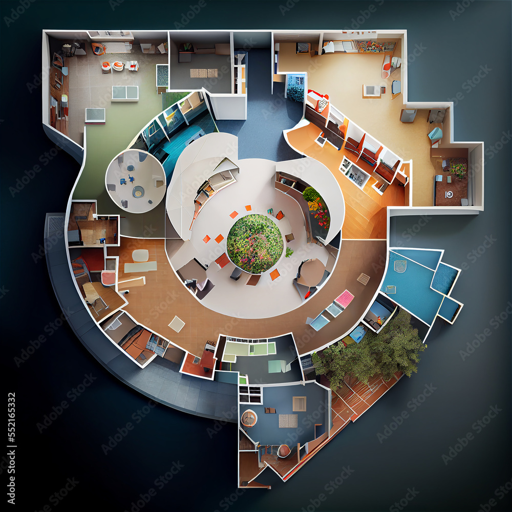 Architecture project, construction, complex, building, school ...