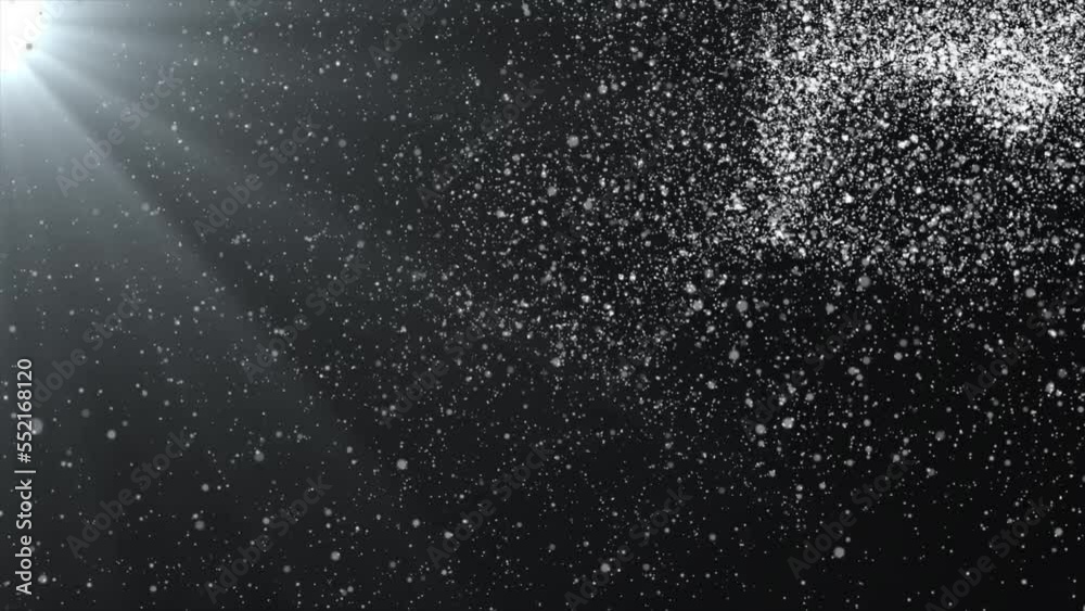 Dust Particle Flying In Air With Lens Flare Shining Dust Particle