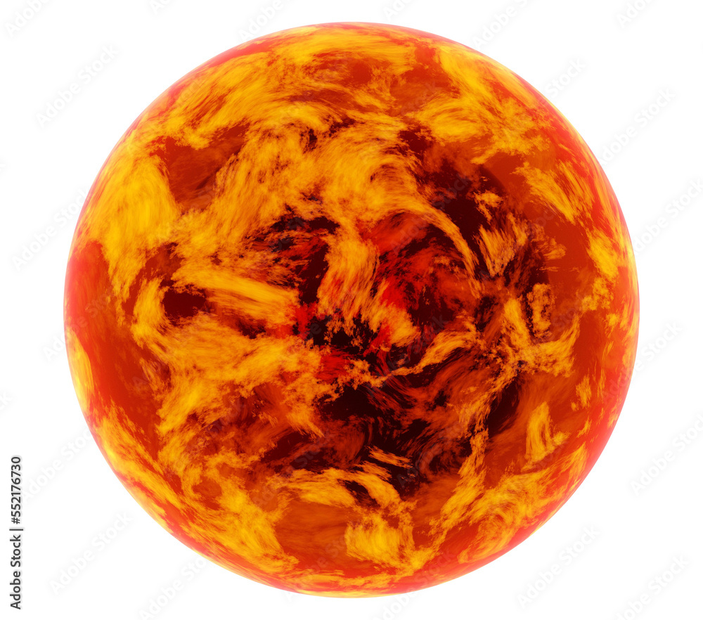 Hot Fire Planet Isolated on Transparent Background PNG Stock ...