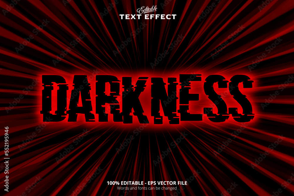 Editable White Text Effect Stock Vector | Adobe Stock