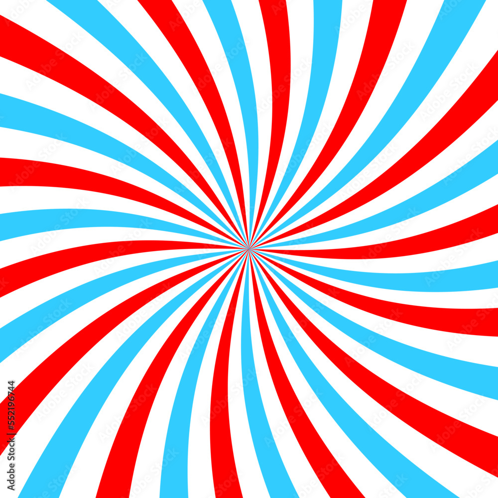 Pink and blue radial twisted stipes. Vortex effect, spiral lines ...