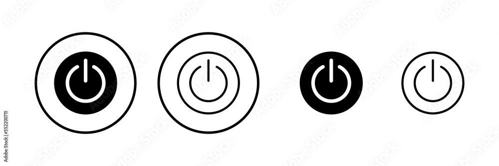 Power icon vector illustration. Power Switch sign and symbol. Electric ...