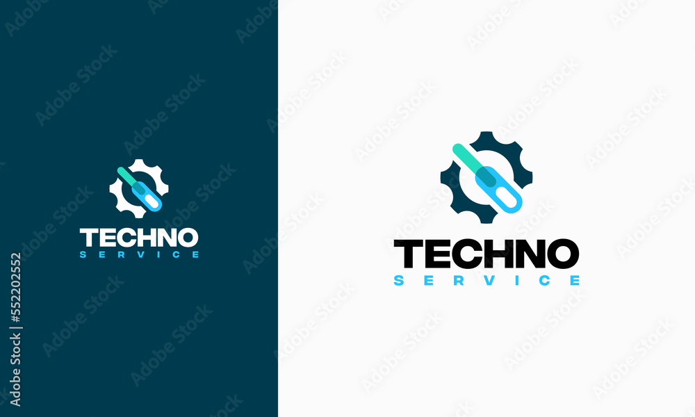 Gear Technology Logo designs concept vector illustration, Mechanic logo ...