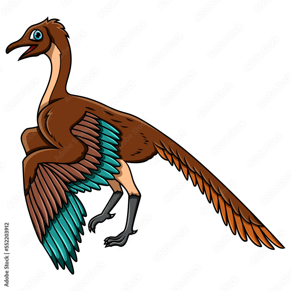 Cartoon archaeopteryx isolated on white background Stock Illustration ...