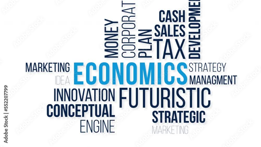 economics Word cloud animation concept. Kinetic Typography animation ...