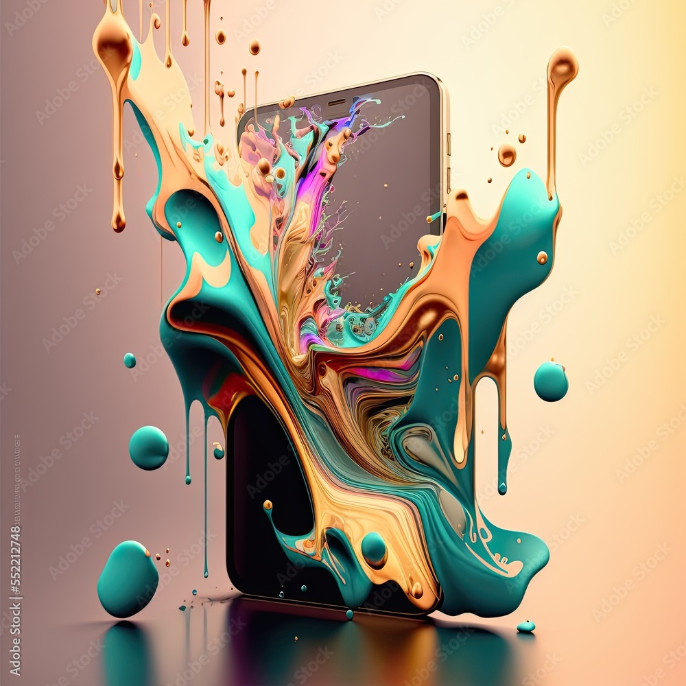 Melting phone mobile smart phone technology product promo, using social ...