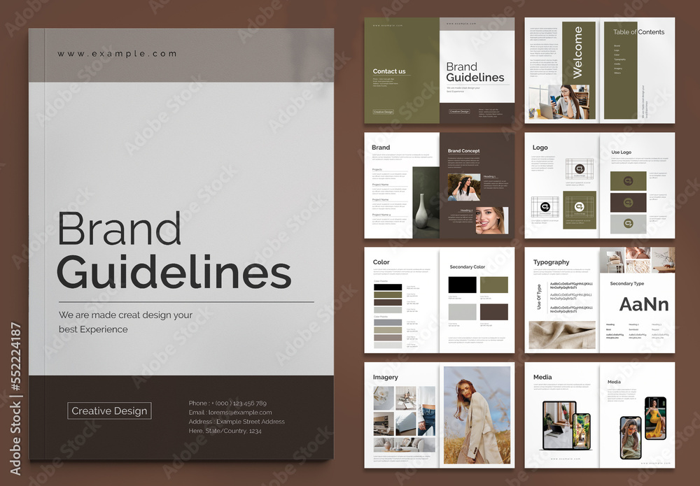 Brand Guideline Layout Stock Template | Adobe Stock