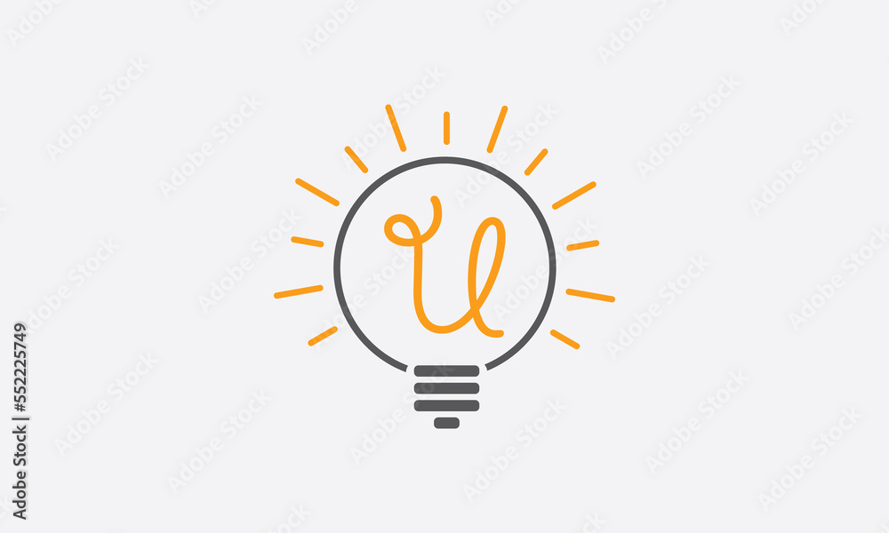 Electricity light logo and Electricity fiber logo with lighting bulb ...