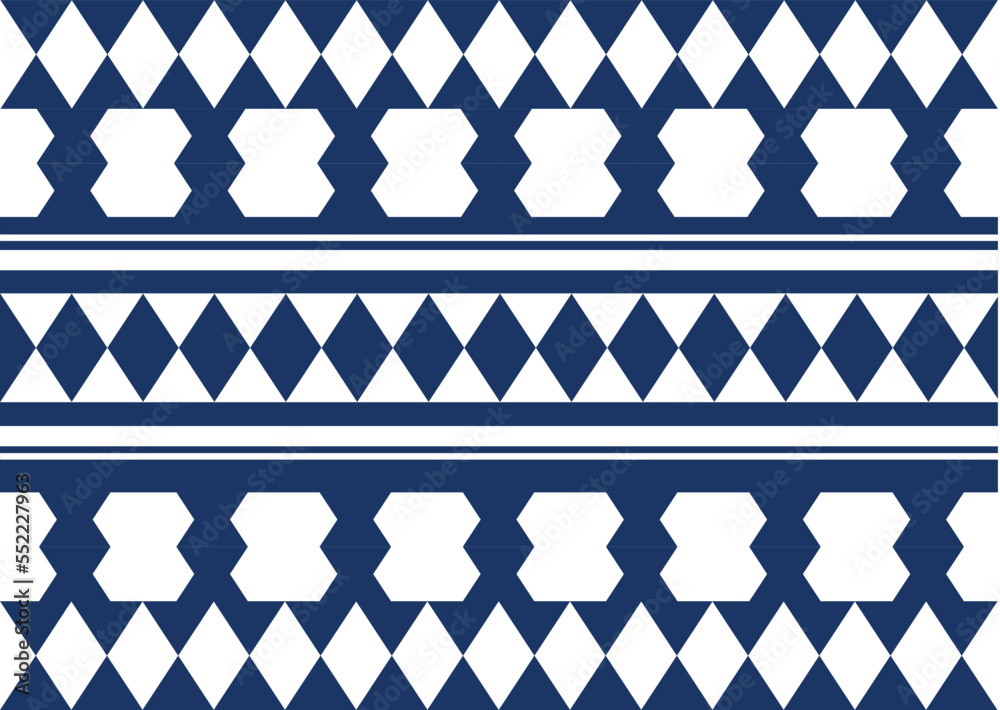 blue and white tribal traditional ikat ethnic pattern, design for ikat ...
