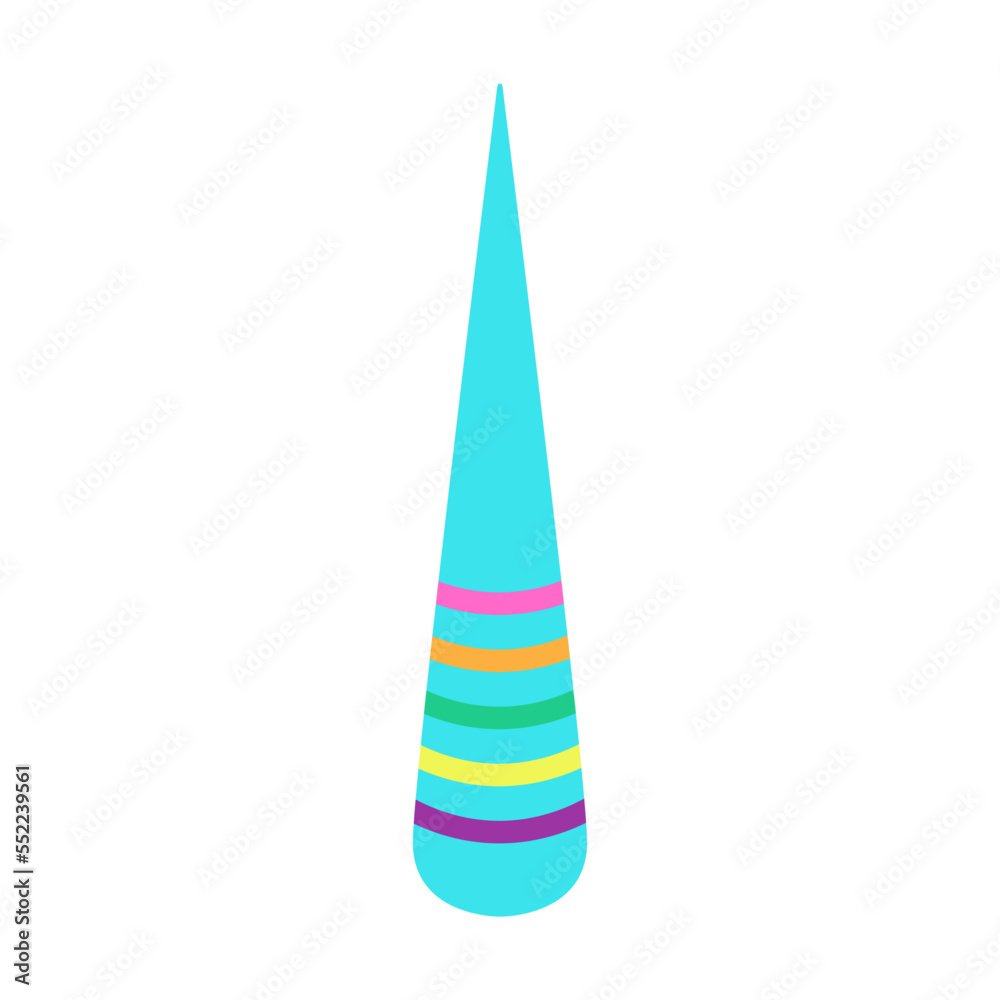Cute unicorn horn cartoon character vector illustration. Horn, ear ...