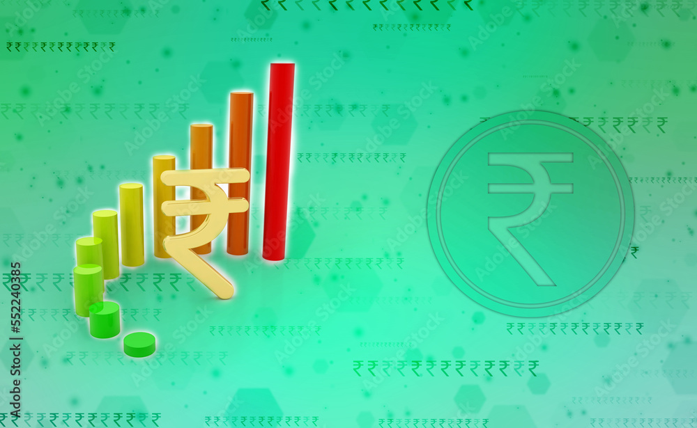 Indian rupee background, Stock market background with Indian rupee ...