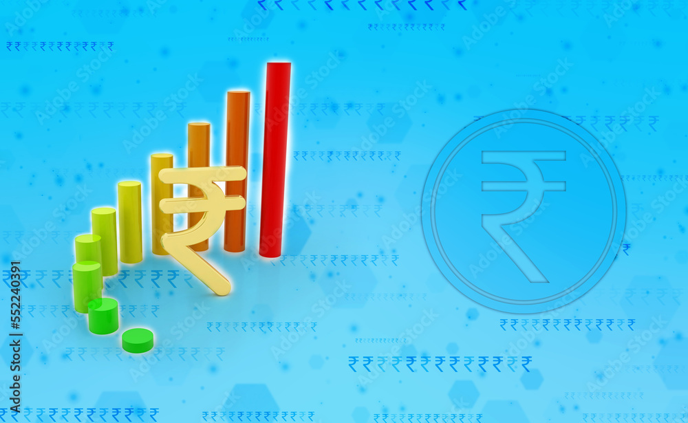Indian rupee background, Stock market background with Indian rupee ...