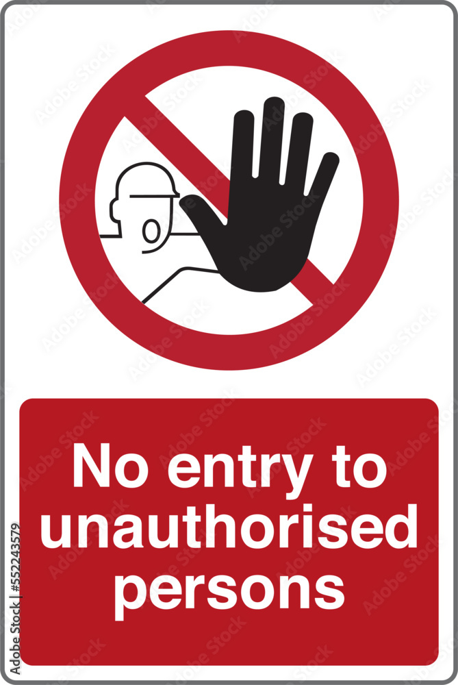 Safety warning prohibition signs icon pictogram symbol registered with ...