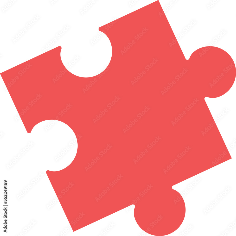 Single Puzzle Isolated Shape Stock Vector | Adobe Stock