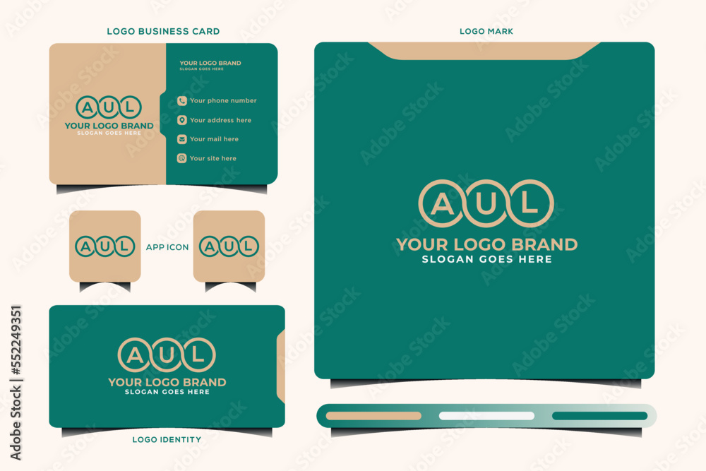 AUL initial monogram logo vector, AUL circle shape logo template ...