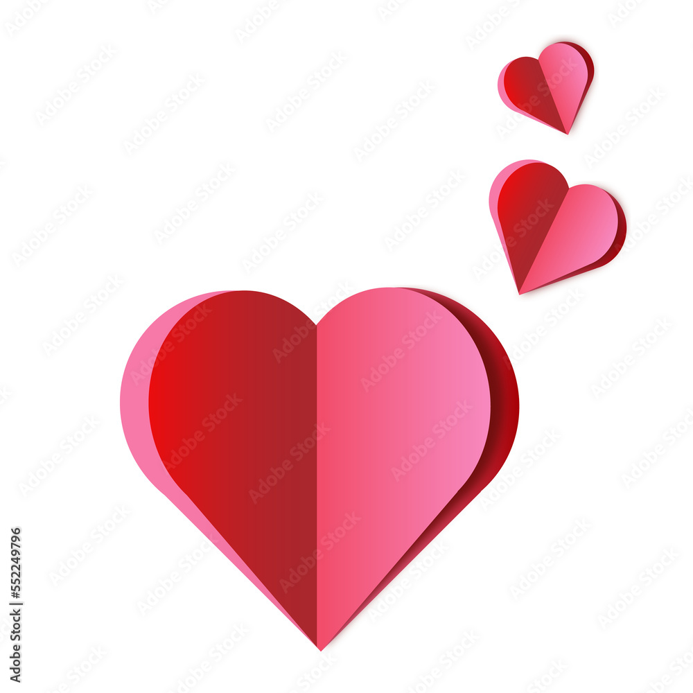 3 Hearts on transparent background. Stock Illustration | Adobe Stock