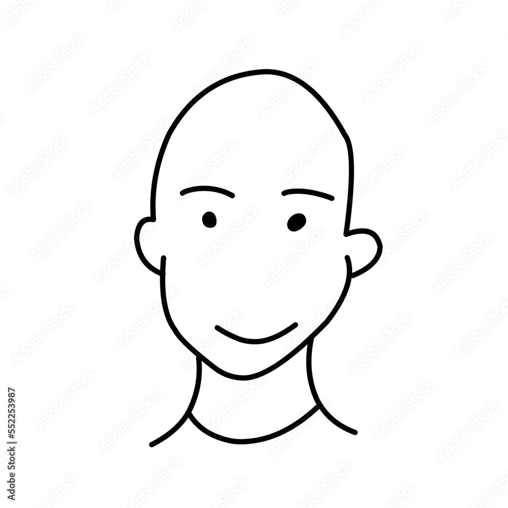 Cartoon people faces doodle Stock Vector | Adobe Stock
