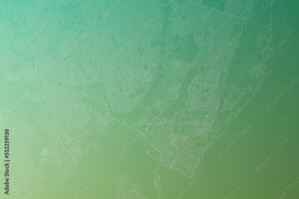 Map of the streets of Maputo (Mozambique) made with white lines on ...