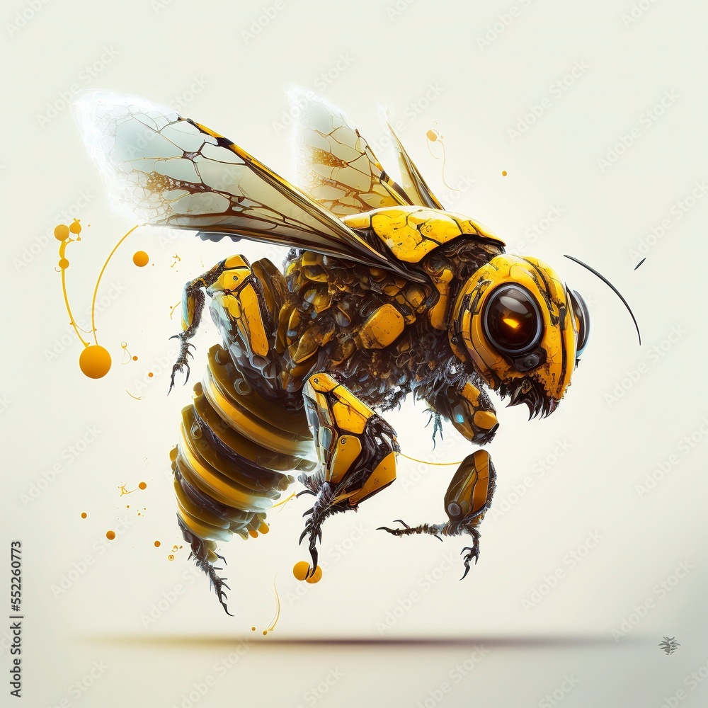 robotic killer bee Stock Illustration | Adobe Stock