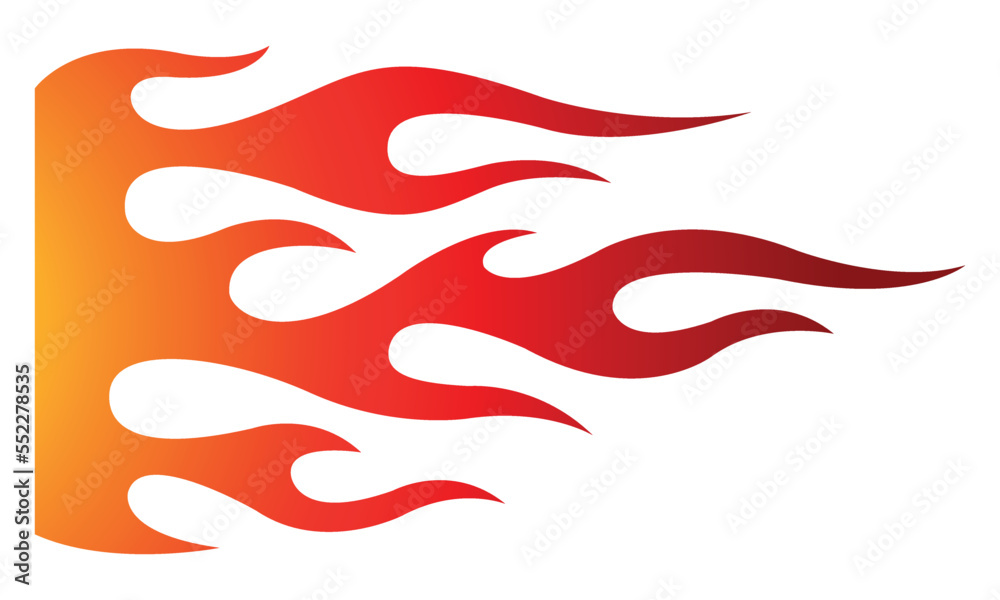 Vector race car sticker tribal fire flame motorcycle decal car tattoo ...