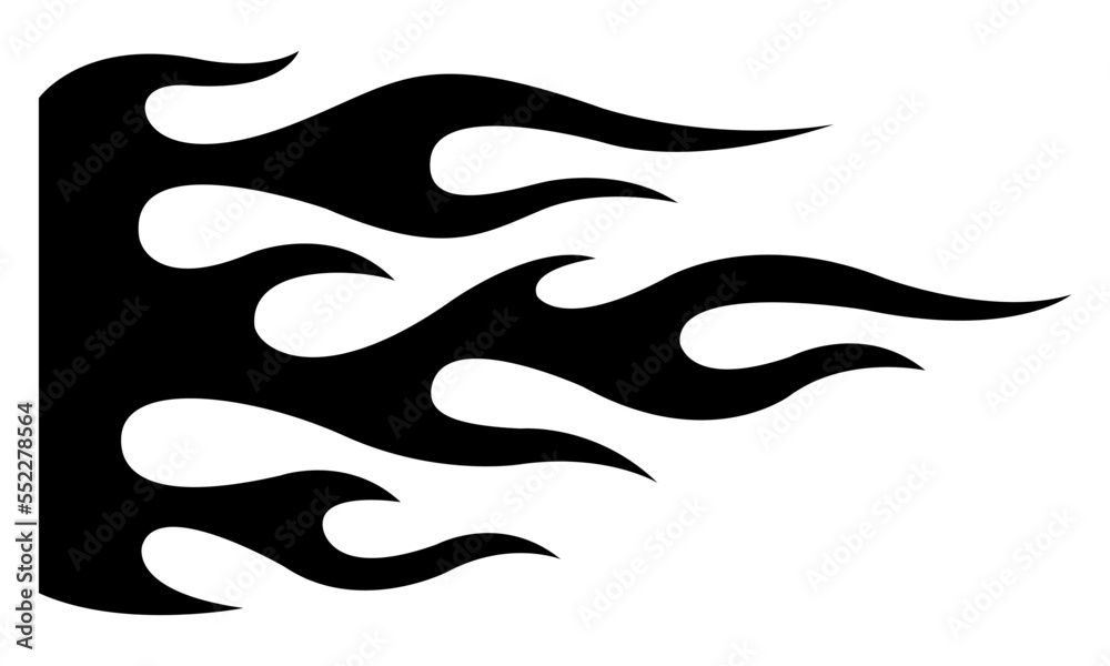 Racing car sticker tribal fire flame car decal car tattoo vector image ...
