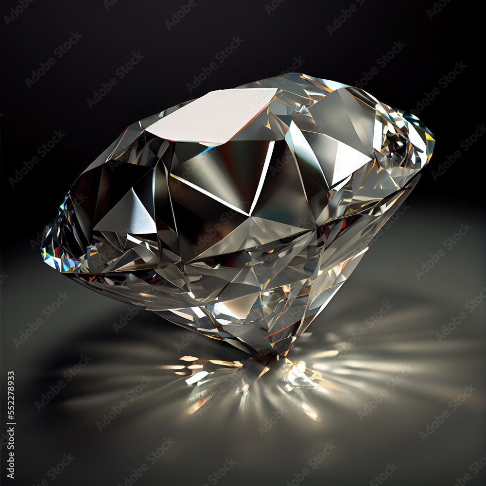 Perfect diamond. Ai generated photorealistic illustration Stock ...