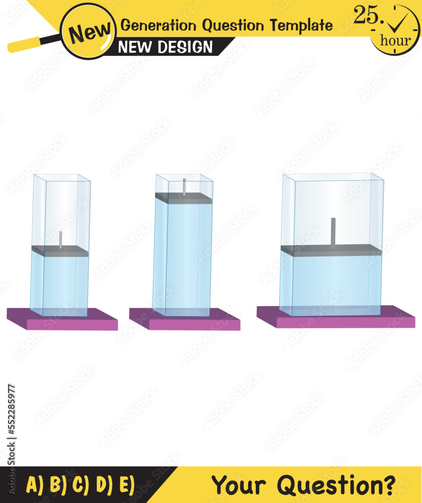 Physics, pressure and lifting force, archimedes principle, pressure of ...