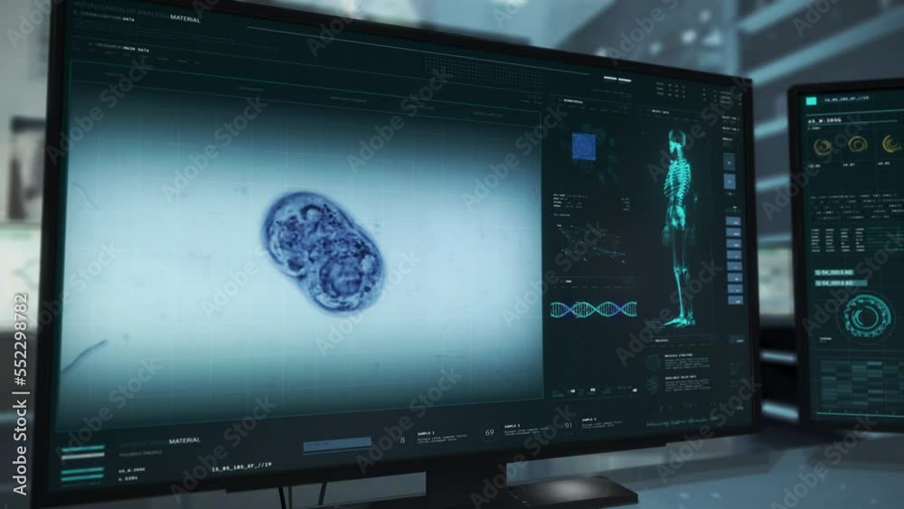 Microbe Cells Mitosis Division Analysis Via Futuristic Microscope ...