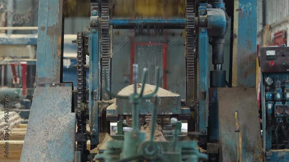 Industrial saw machinery used for the manufacturing of woodworking ...