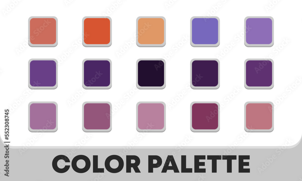 Universal color palette 2023. Color swatches. Vector illustration Stock ...