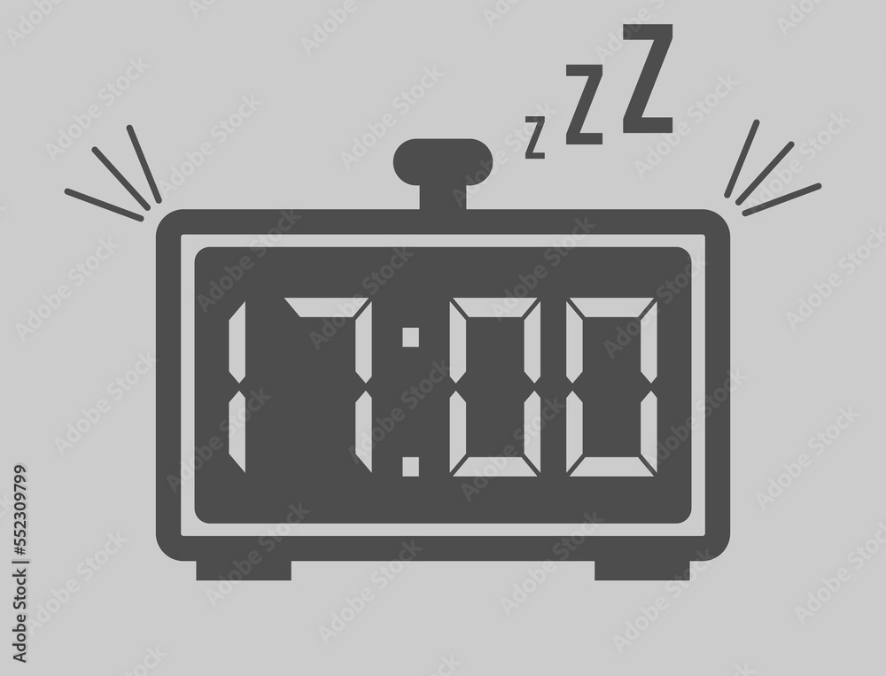 17:00 hours digital alarm clock. Vector with alarm clock marking time ...
