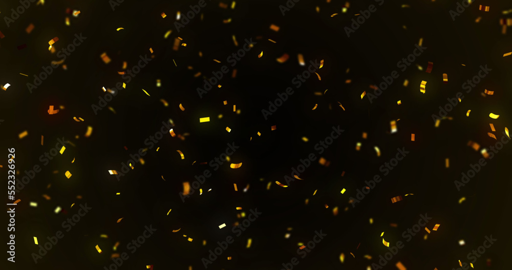Image of confetti falling over black background Stock Illustration ...
