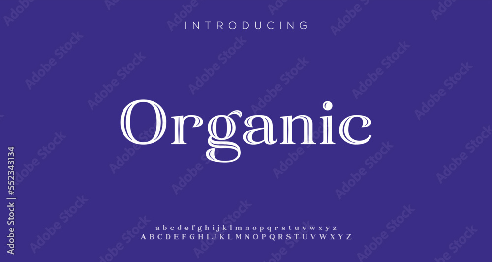ORGANIC Minimal luxury typo Font and Modern tech Typography urban style ...
