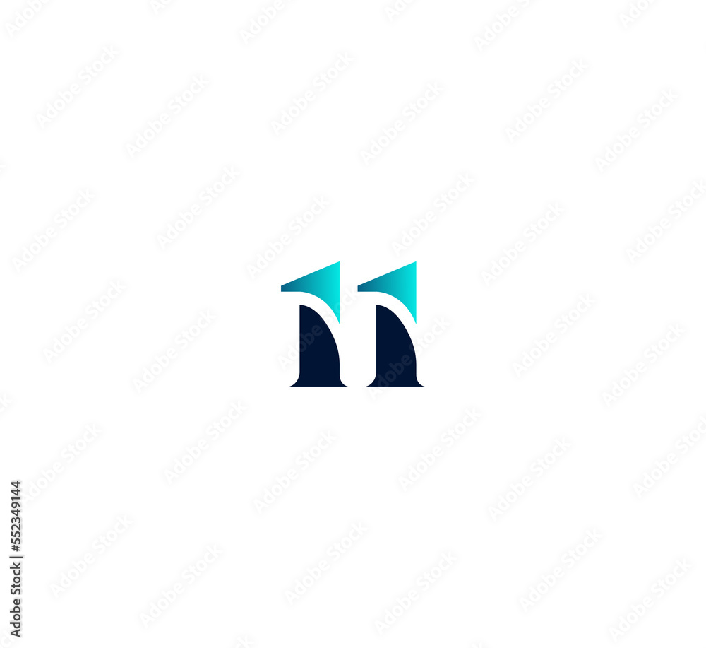 Number 11 logo design template elements. Modern abstract digital ...