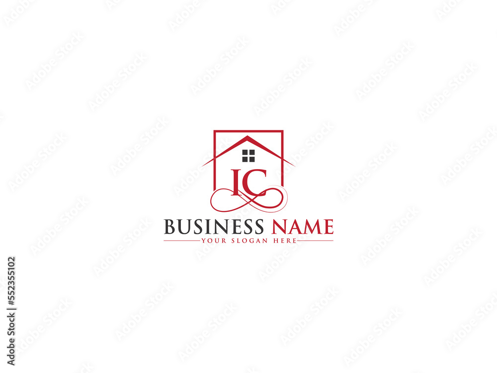 Unique IC building Logo Design, Real Estate Ic i c Logo Letter For ...