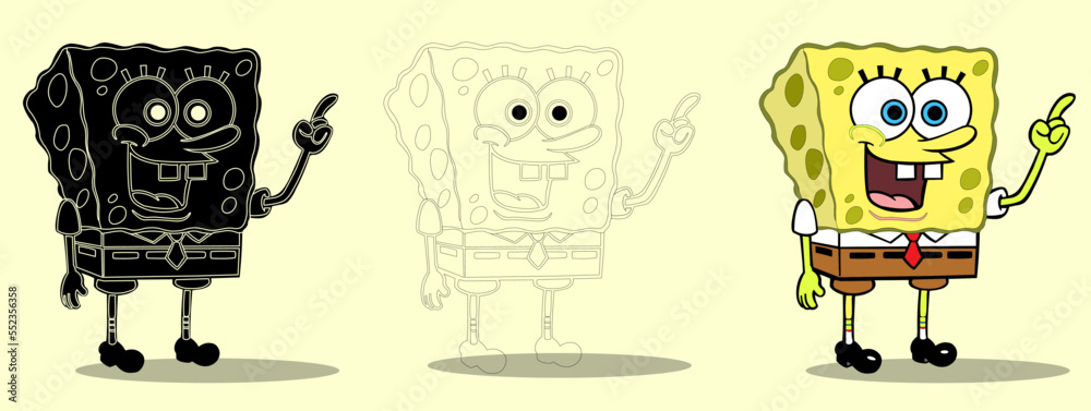 SpongeBob SquarePants,Cartoon character . Stock Vector | Adobe Stock