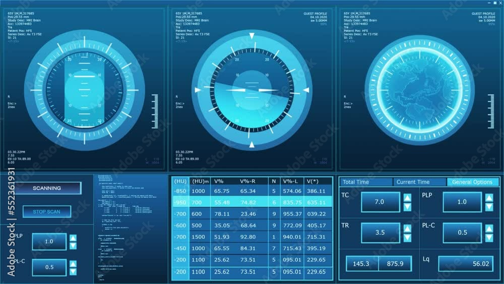 Futuristic spaceship control panel interface. Spacecraft digital ...
