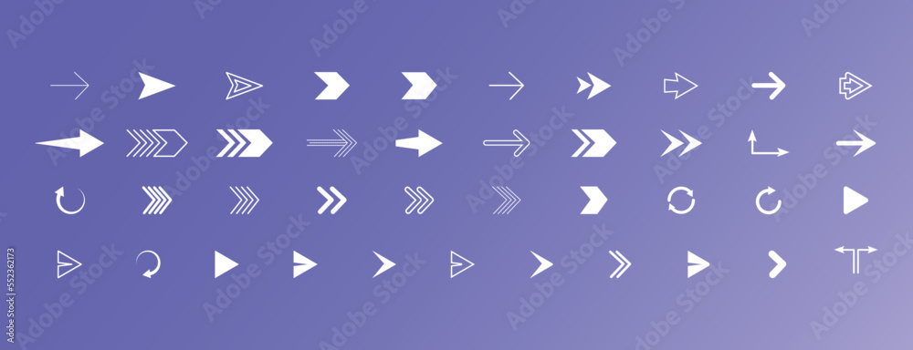 Vector arrow Icon Set Design, Arrow vector collection. Arrow. Cursor ...