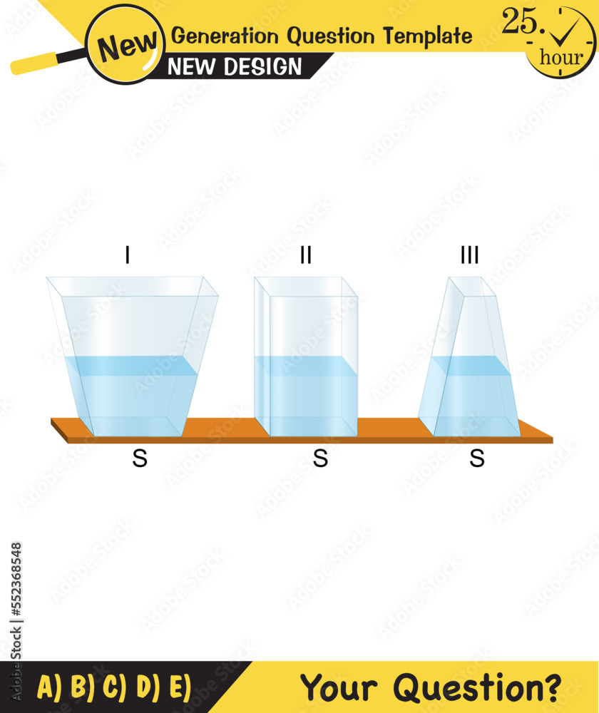 Physics, pressure and lifting force, archimedes principle, pressure of ...
