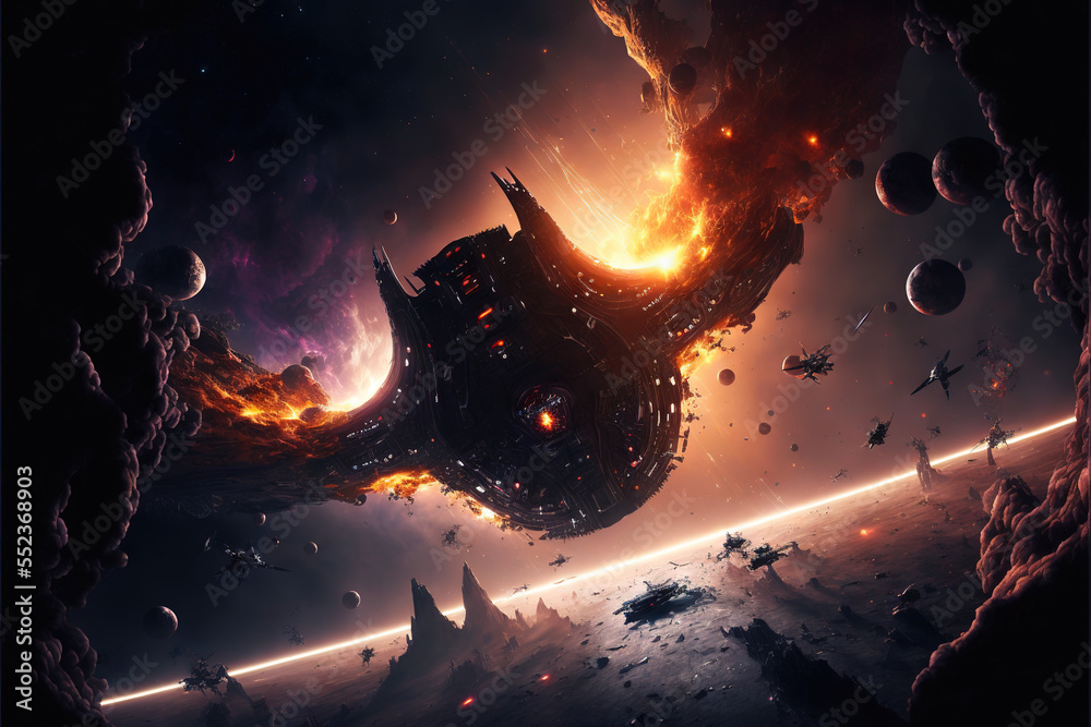 Space Shooter - Alien ships appear to break through from another ...