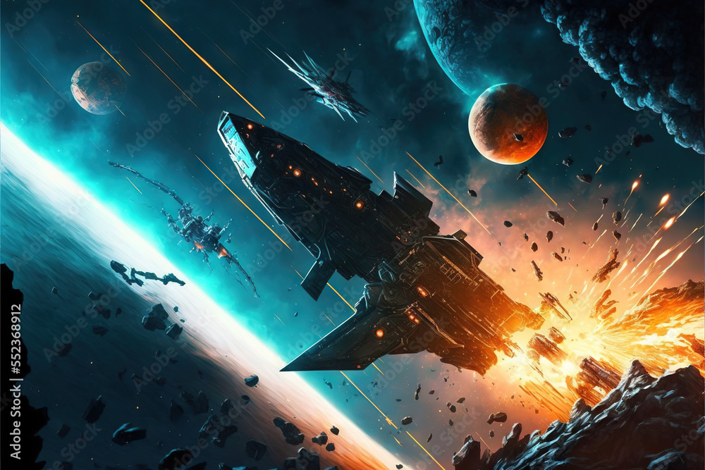 Space Shooter - Alien ships appear to break through from another ...