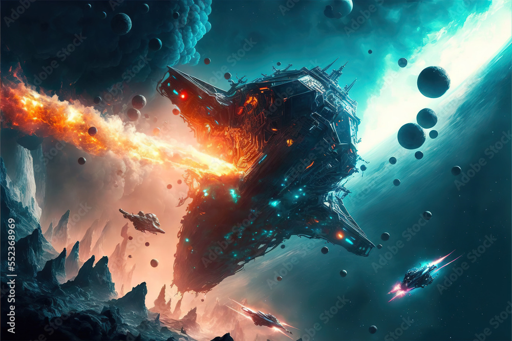 Space Shooter - Alien ships appear to break through from another ...
